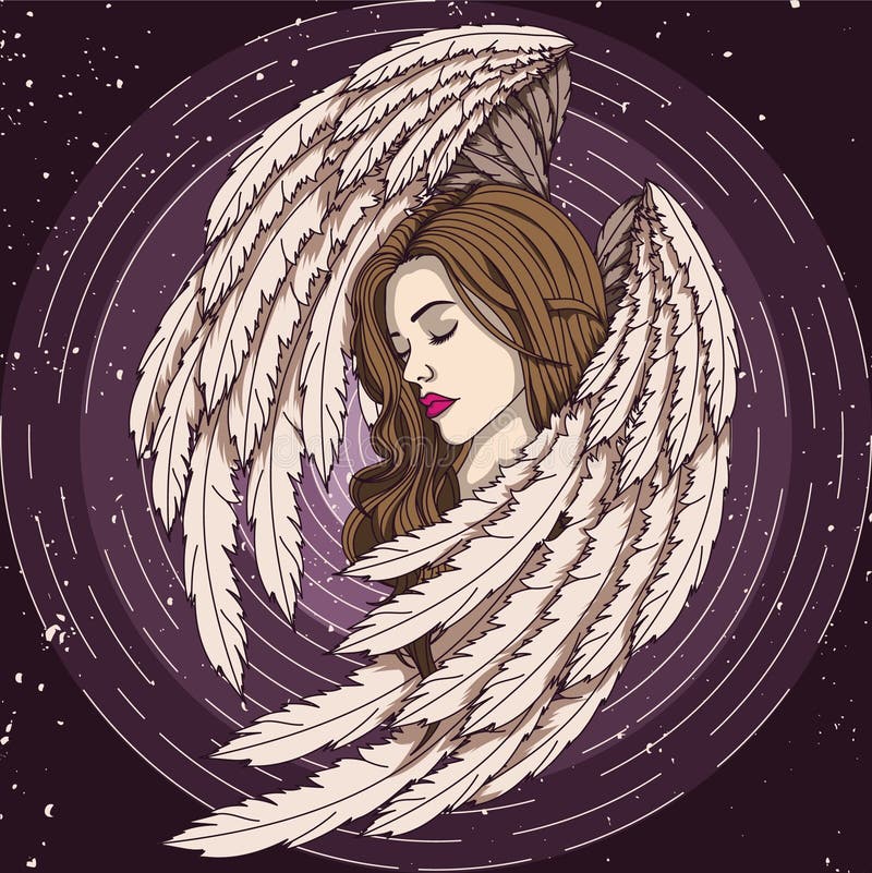 Angel Circle Chain Wing Logo and Icon Stock Vector - Illustration of ...