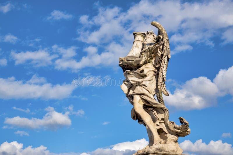 Angel with the Column stock photo. Image of religion - 165837302