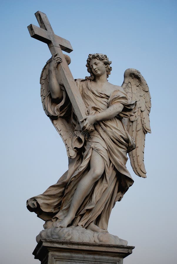 Angel with the Cross stock photo. Image of famous, catholic - 22487482