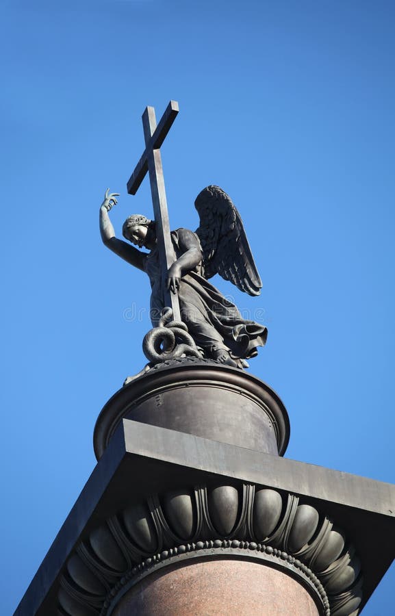 Angel with cross stock image. Image of statue, saint - 52734567