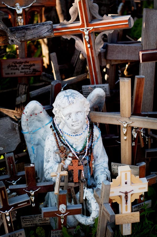 Angel and crosses stock image. Image of iron, life, angel - 22705537