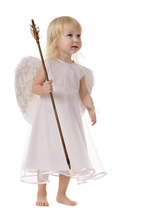 Angel with Cupid arrow stock image. Image of funny, attractive - 4118697
