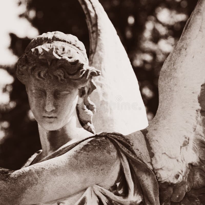 Angel of death stock image. Image of graveyard, sculpture - 47141487