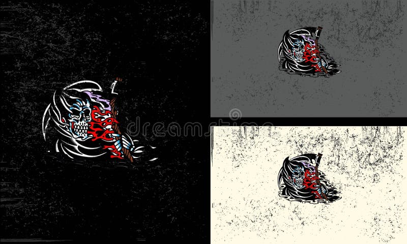 Angel of Death Flying Vector Illustration Mascot Design Stock ...