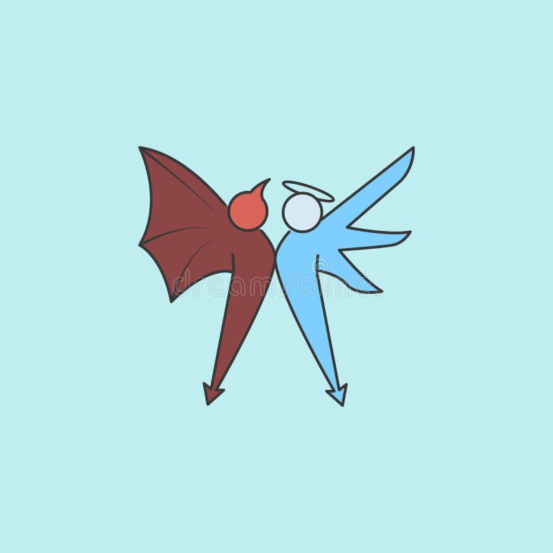 Angel and Demon Icon. Element of Angel and Demon Icon for Mobile ...