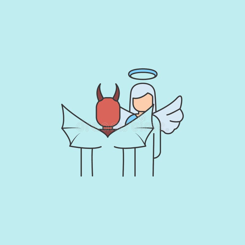 Angel and Demon Icon. Element of Angel and Demon Icon for Mobile ...
