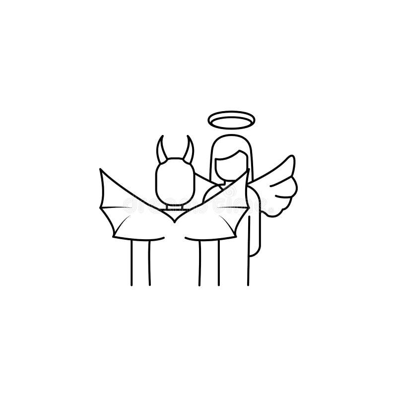 Angel and Demon Icon. Element of Angel and Demon Icon for Mobile ...