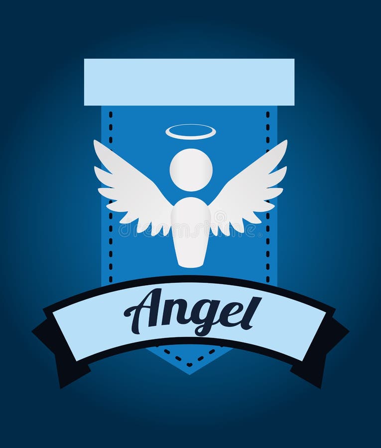 Angel design stock vector. Illustration of label, design - 58664185