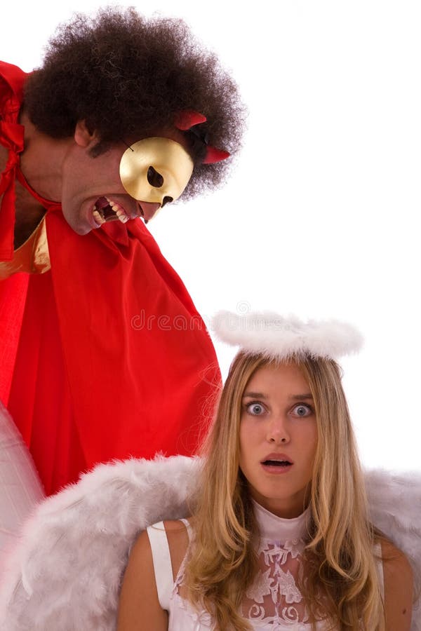 Angel and devil stock image. Image of hell, angel, fight - 6366471
