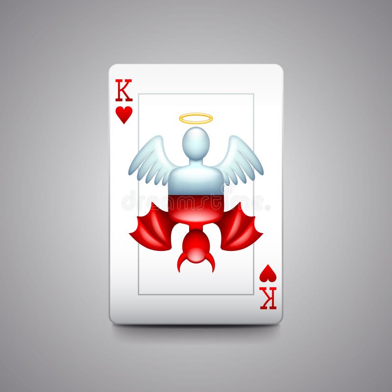 Angel and Devil Playing Cards Vector Illustration Stock Vector ...