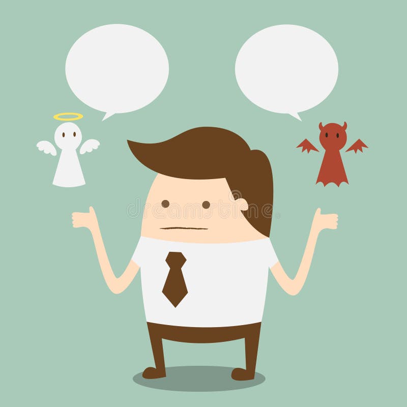 Angel and Devil stock vector. Illustration of ethics - 31405618