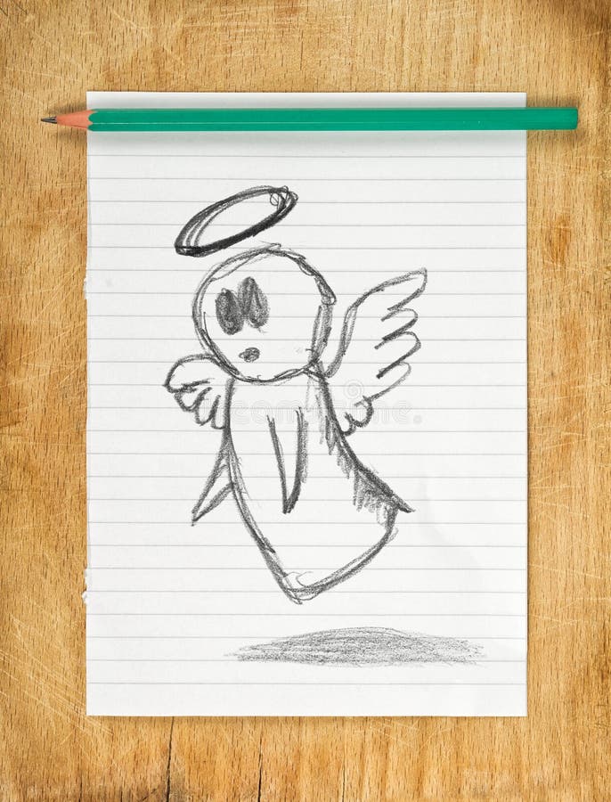 Angel Doodle Drawing illustration stock. Illustration du blanc - 48577098
