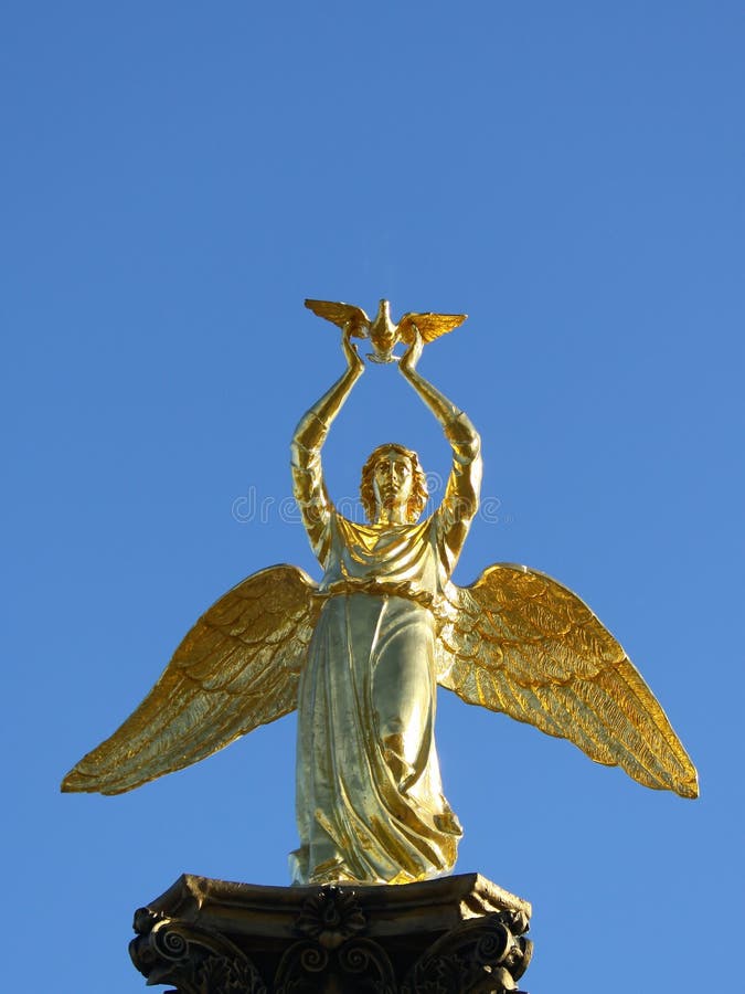 Angel with dove stock image. Image of glory, goddess - 16428139