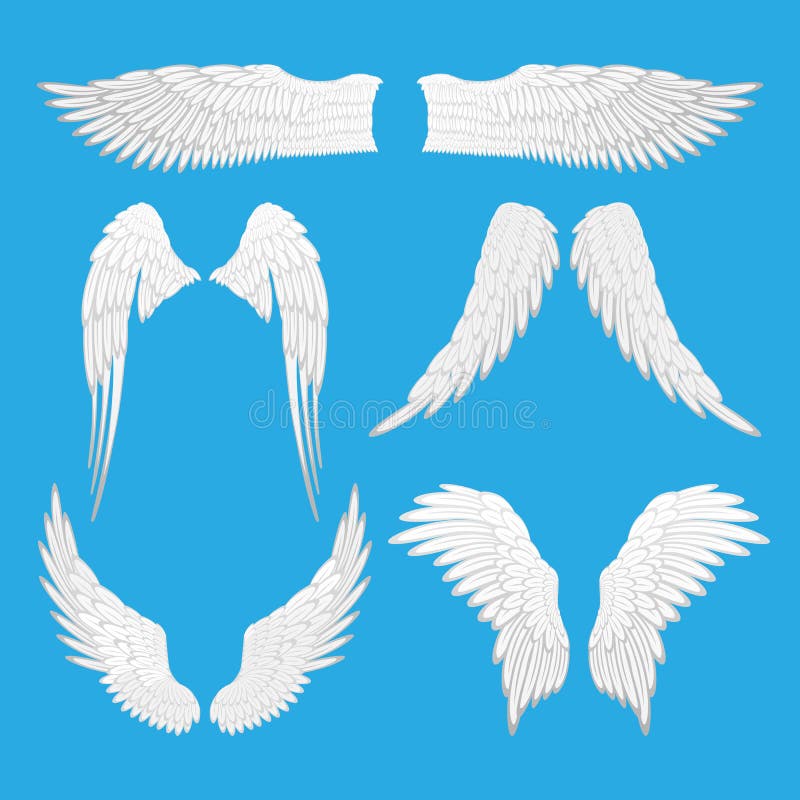 Angel with Eagle Wings. Vector Illustration Stock Vector - Illustration ...