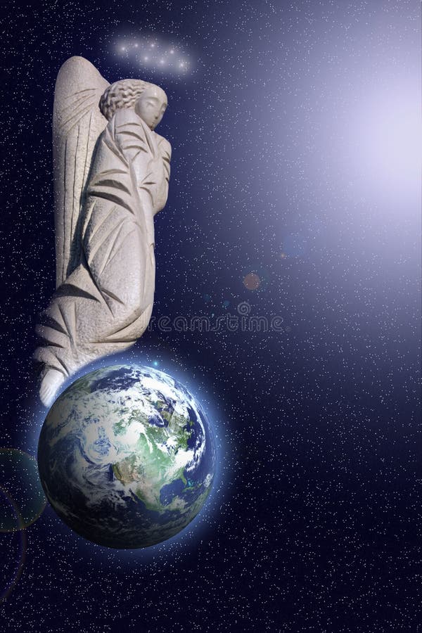 Angel and earth stock photo. Image of nature, angel, empty - 4132058