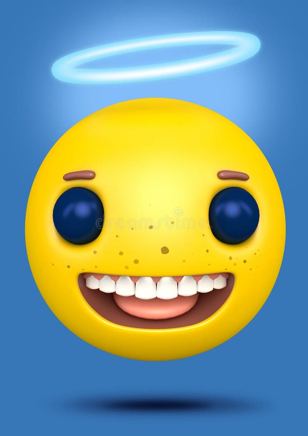 Angel emoticon stock illustration. Illustration of psychology - 260001123