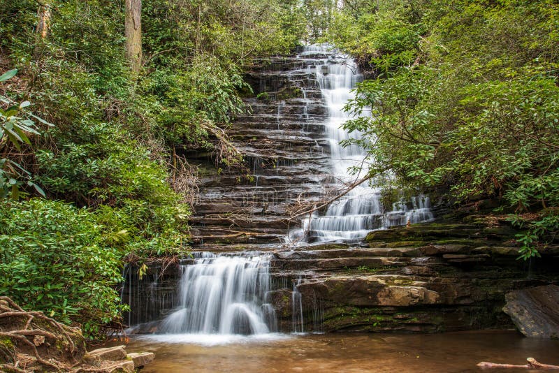 Angel Falls in Rabun County, Georgia. Stock Photo - Image of rabun ...