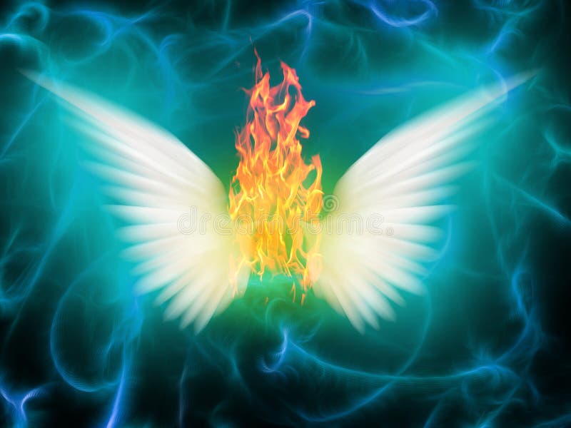 Angel of fire stock illustration. Illustration of seraphic - 42453891