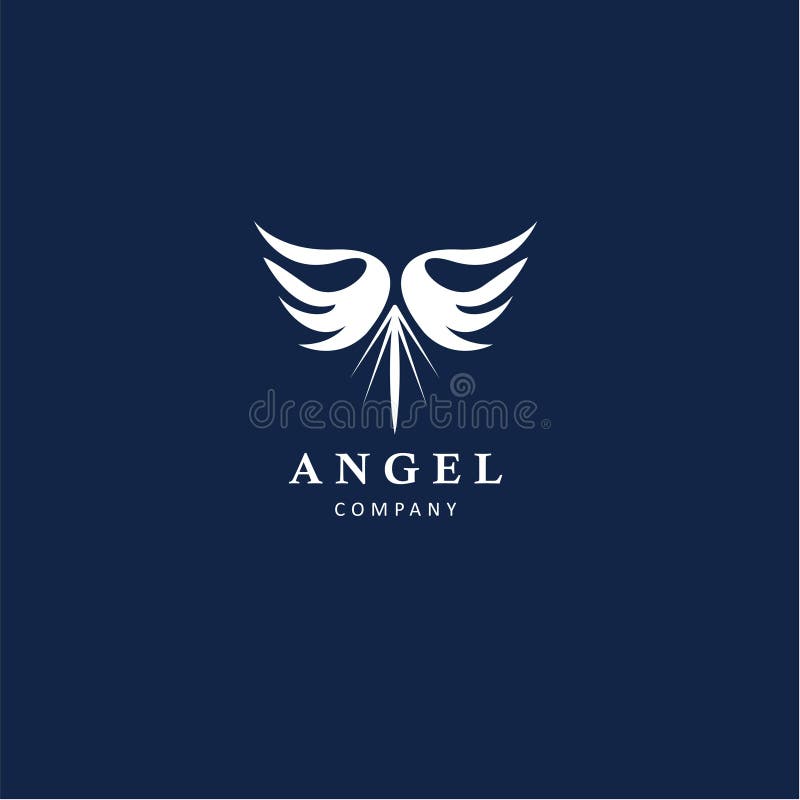 Angel Flat Monogram Logo Design Vector Illustration Stock Vector ...