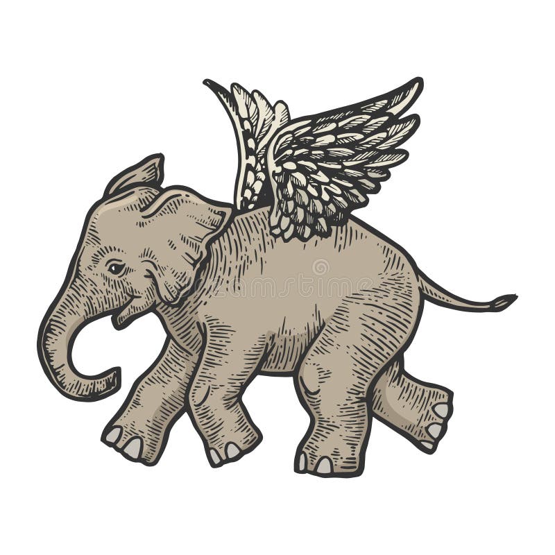 Elephant Angel Stock Illustrations – 236 Elephant Angel Stock ...