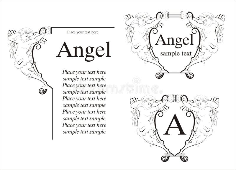Angel frame stock vector. Illustration of arms, shape - 5752049