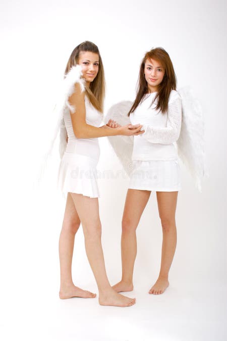 Angel Friends stock image. Image of harmonious, clasp - 1420369