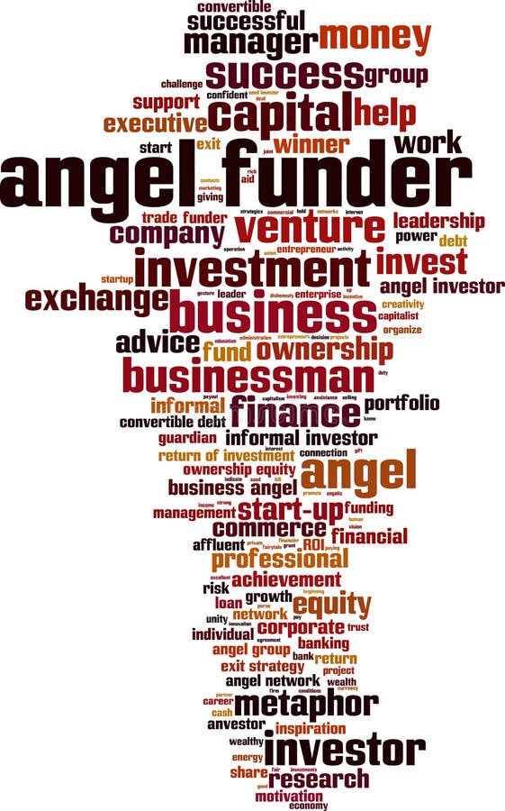 Angel funder word cloud stock vector. Illustration of exchange - 146710271