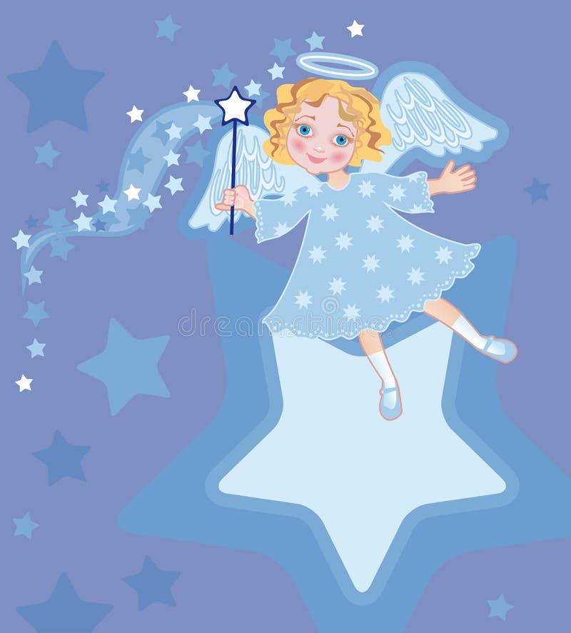 Angel With A Gift And Magic Stick Stock Images - Image: 17198684
