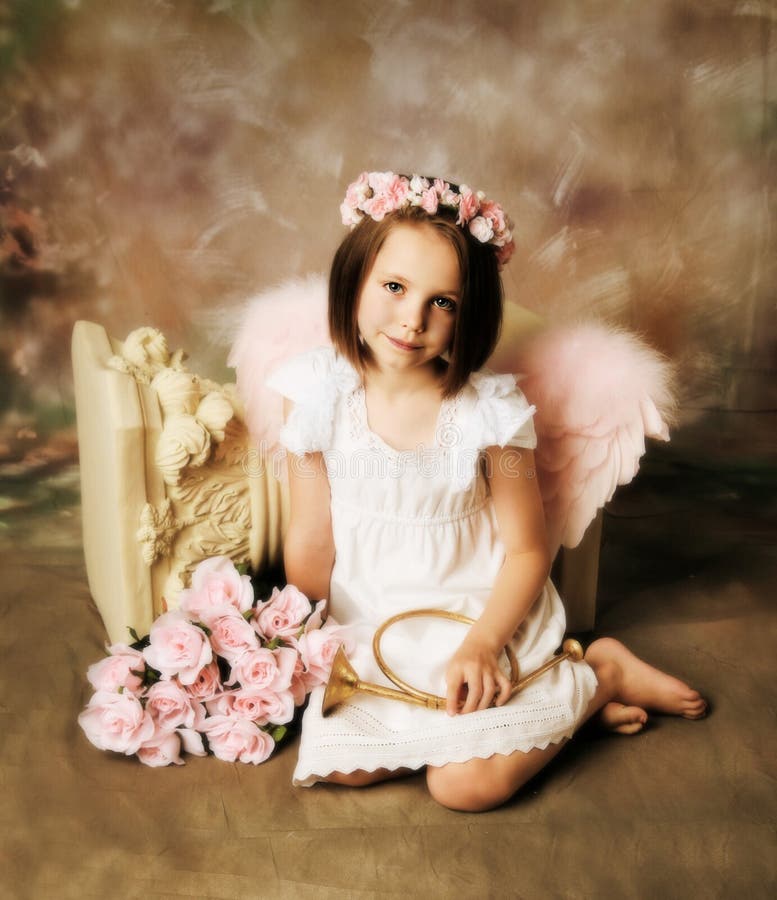 Angel Girl stock image. Image of little, clean, cupid - 17504685