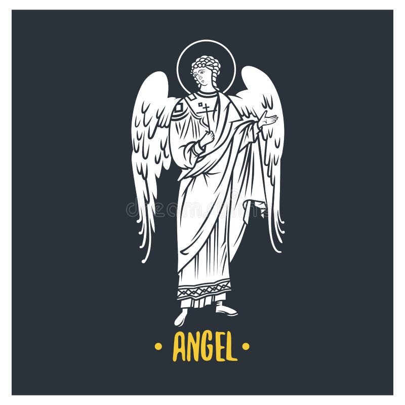 Angel god, illustration. stock vector. Illustration of grace - 115321348