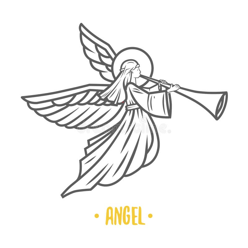 Angel vector stock vector. Illustration of holy, heaven - 10835664