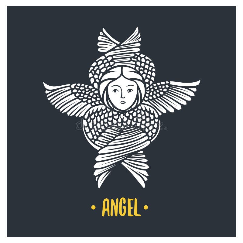 Angel God. Vector Illustration Stock Vector - Illustration of ...