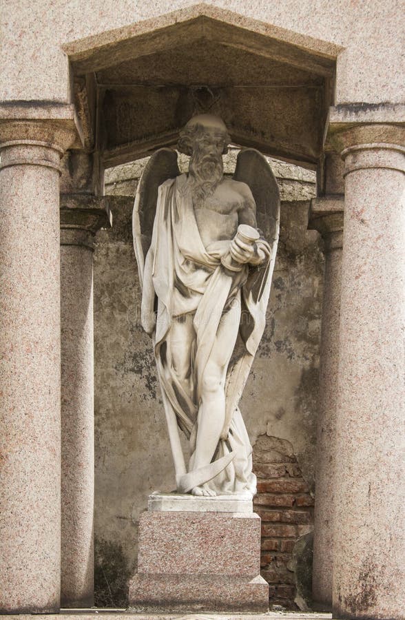 Angel Guarding the Graves of the Dead. Stock Image - Image of classical ...