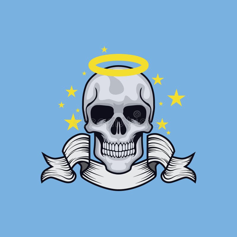 Angel head skull stock vector. Illustration of head, vector - 85502930