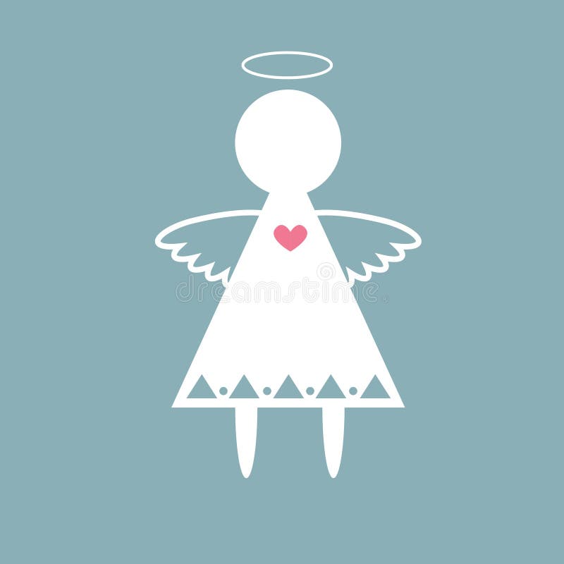 Angel with heart vector stock vector. Illustration of decoration - 79992606