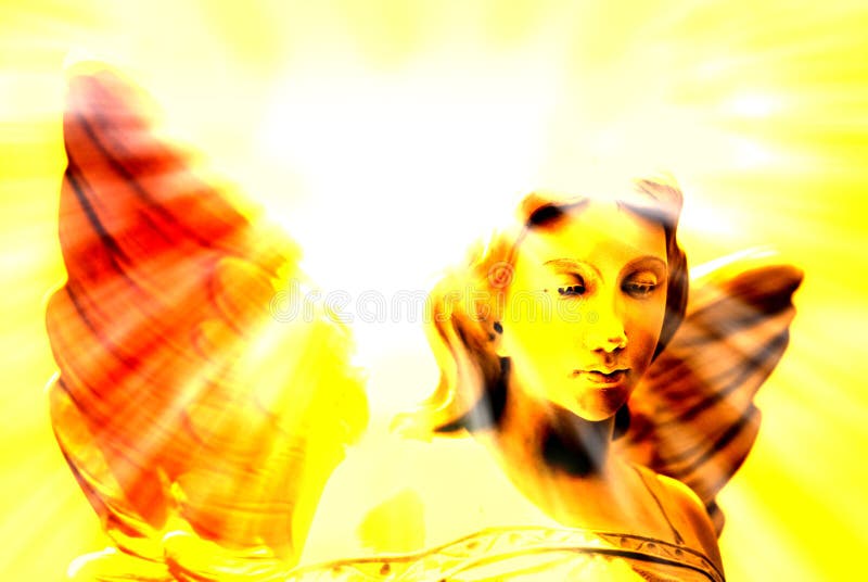 Angel and Heavenly Light stock image. Image of attain - 39900175