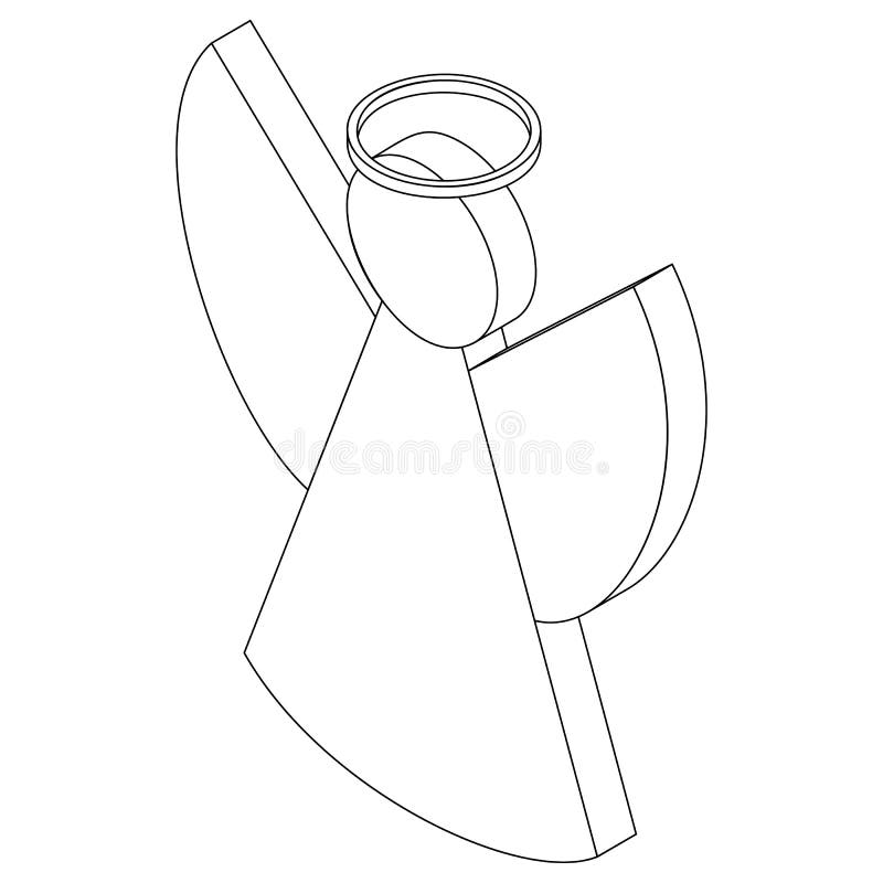 Angel icon isometric 3d stock vector. Illustration of flying - 79972519