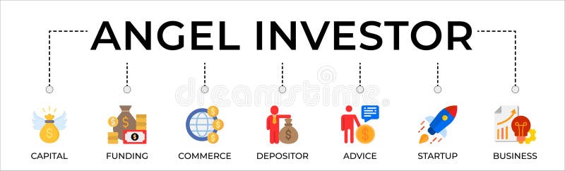 Angel Investor Banner Web Icon Vector Illustration Concept of Business ...