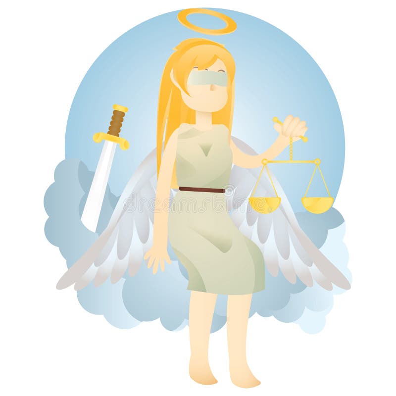 Angel Holding Magic Wand. Vector Illustration Decorative Design Stock ...