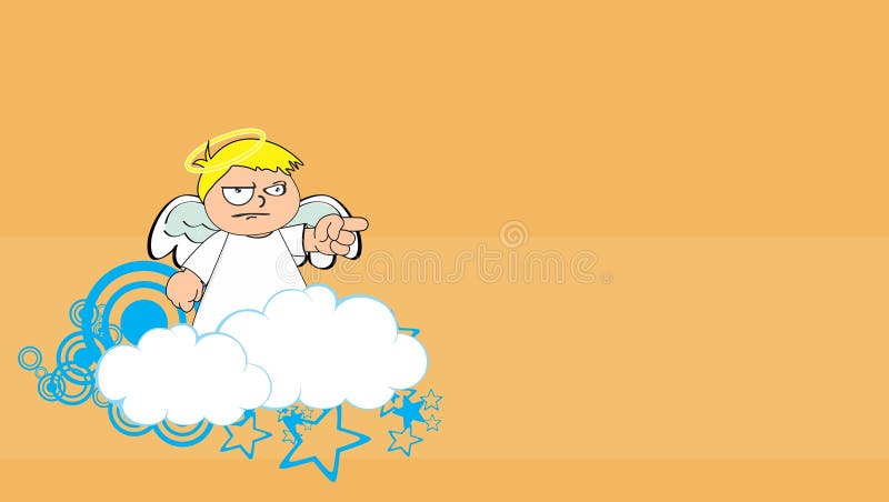 Angel Kid Cartoon Expression Background Grumpy Stock Vector ...