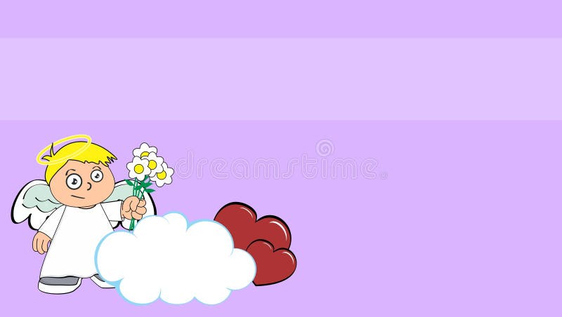 Angel Kid Cartoon Expression Background Love Stock Vector ...