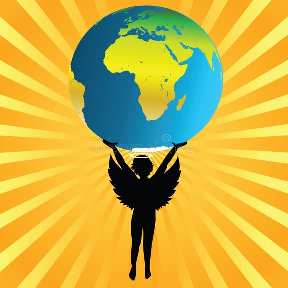Angel Holding Earth Stock Illustrations – 40 Angel Holding Earth Stock ...