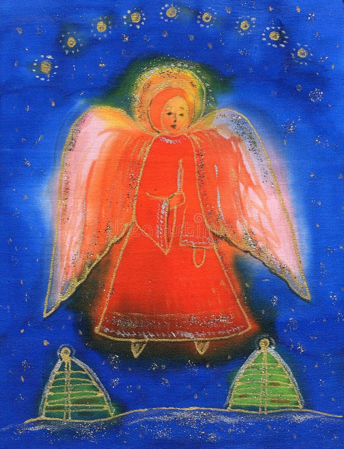 Angel with light candle. stock illustration. Illustration of peace ...