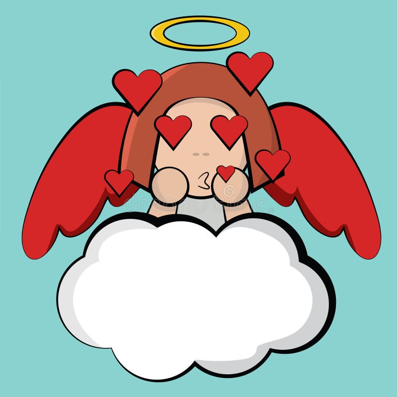 Angel in Love. Vector Illustration Decorative Design Stock Vector ...