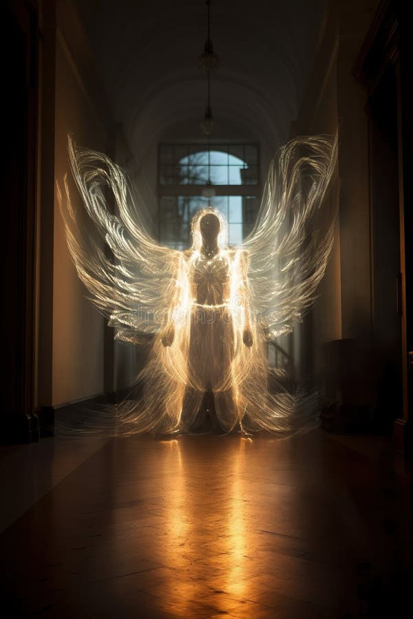 Angel Made of Light. Generative AI Stock Illustration - Illustration of ...