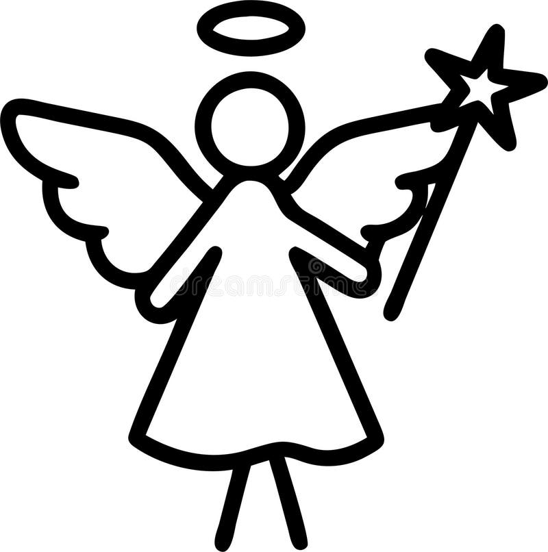 Angel with Magic Wand Vector Design 01 Stock Illustration ...