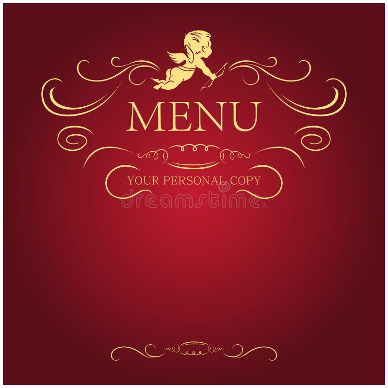 Angel menu stock vector. Illustration of card, element - 16602458