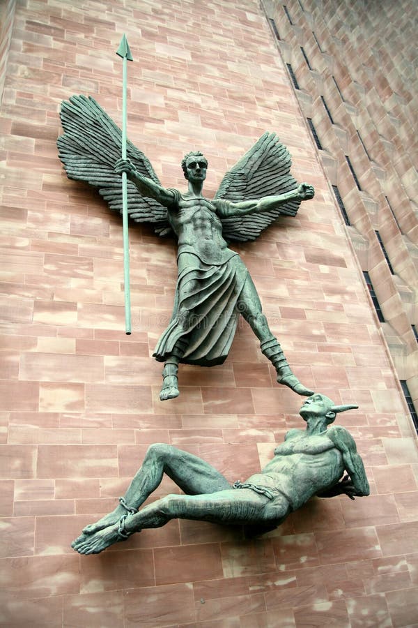 Angel Michael Versus Lucifer Stock Image - Image of united, holiday ...