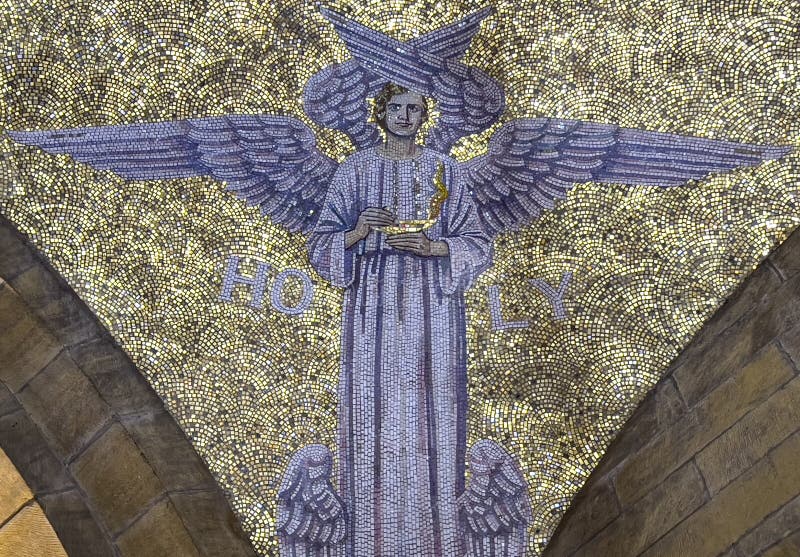 Angel (mosaic) Holding a Candle Editorial Photography - Image of ...
