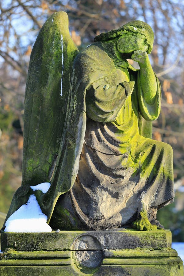 The Angel from the Old Prague Cemetery Stock Photo - Image of history ...